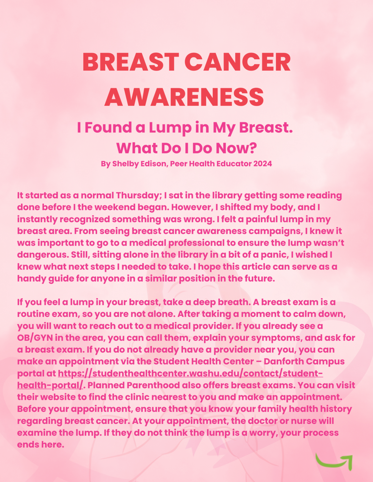 Breast Cancer Awareness - Health Promotion Services